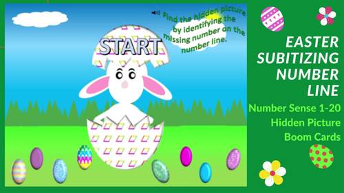 Easter Subitizing with Number Line Hidden Picture Number Sense 1-20 ...