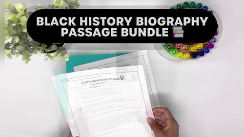 Black History Month Activities Reading Comprehension Biography Passages ...