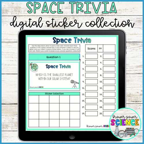 Space Trivia Digital Worksheet by Brower Power Science | TPT