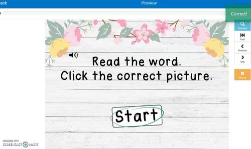 Spring Reading CVC Words Boom Cards by Wendy's Montessori | TPT