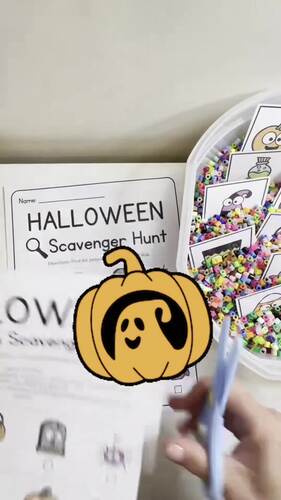 Preschool Halloween Scavenger Hunt Hole Punch Activity Occupational Therapy