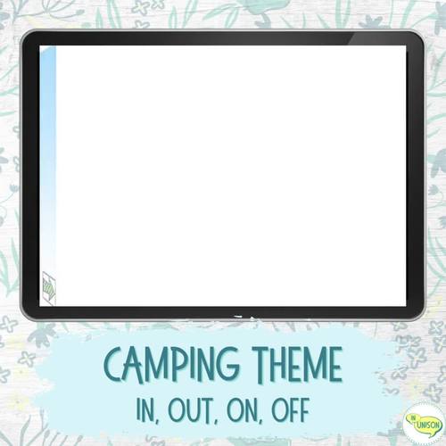 Camping Theme Spatial Concepts Boom Cards™ | In Out On Off | TPT