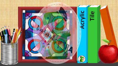 Acrylic Tile (Reverse Painting, Line, Shape, Unity, Value, Balance ...