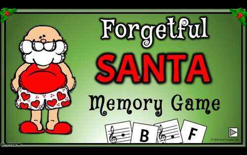 Christmas Music Game: Forgetful Santa Note Reading Game Treble Clef ...