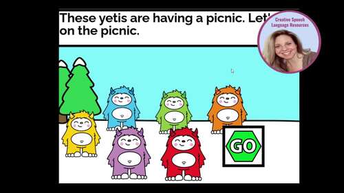Yeti Color Match Picnic Interactive Winter Speech & Language Activity ...