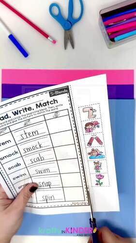 Beginning Blend Worksheets & Activities for S Blends, L Blends, R ...