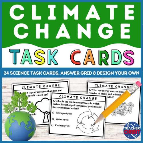 Earth Day Activity Climate Change Task Cards Human Impact on the ...