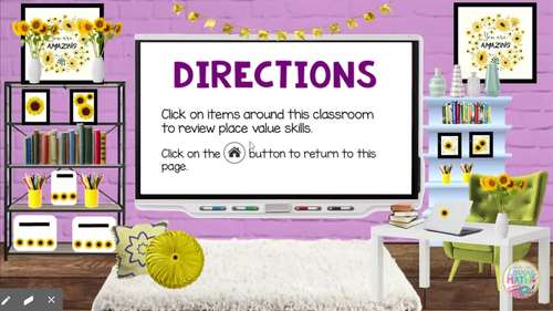 5th Grade Decimal Place Value Game Virtual Classroom DISTANCE LEARNING