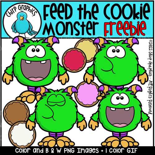 Feed the Cookie Monster Clip Art by Chirp Graphics | TpT