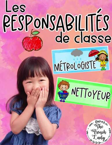 FRENCH Classroom Jobs -Classroom Décor -Les responsabilités de classe