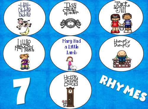 Nursery Rhymes Games and Student Readers- Word Families and Sequencing