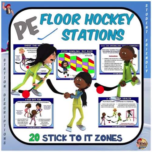 PE Stations - 20 Fun Floor Hockey Activities & Games for Prime Skill ...