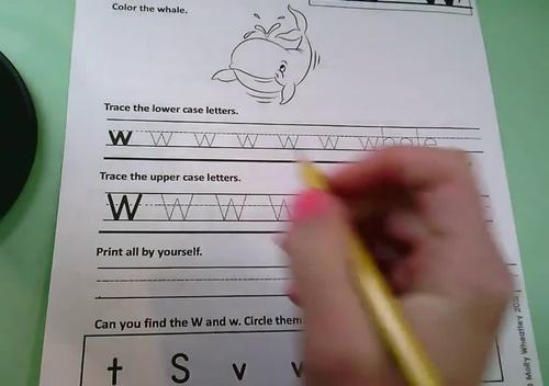 Handwriting Practice Worksheet Activity Letter W by Literacy Fundamentals