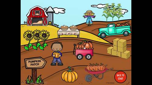 Pumpkin Patch Gross Motor Digital Game by Pink Oatmeal | TPT
