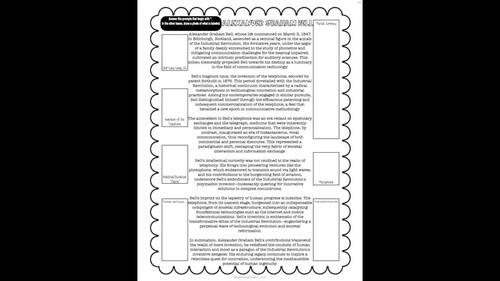 Alexander Graham Bell - Reading Comprehension - Industrial Revolution ...