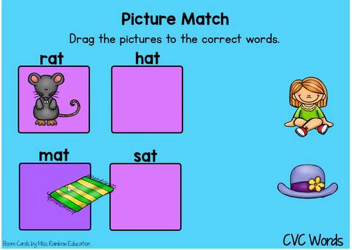 CVC (Match the Picture) - Boom Cards by Boom Cards by Miss Rainbow ...