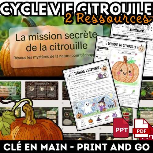 Cycle de vie de la citrouille Activités science primaire Halloween ...