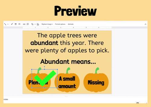 Context Clues Task Cards Fall Digital and Print by Hands on Learning LLC