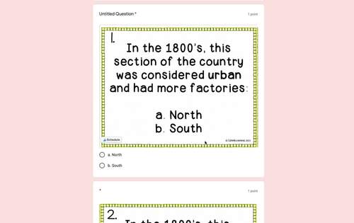 Civil War Review Task Cards Activity with Google Forms™ by Love Learning
