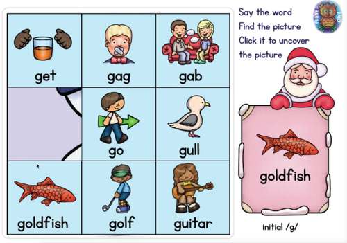 Christmas Articulation Games G Boom Cards by Funny Owl | TPT