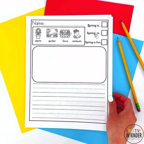 Draw & Write Spring Prompts by Kreative in Kinder | TpT