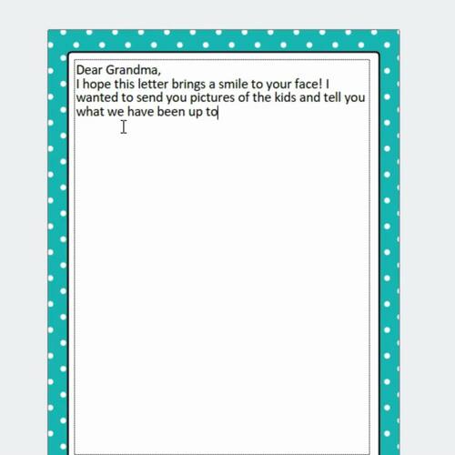 Lined Stationary Set Rainbow Border, Teacher Note, Letter Practice ...