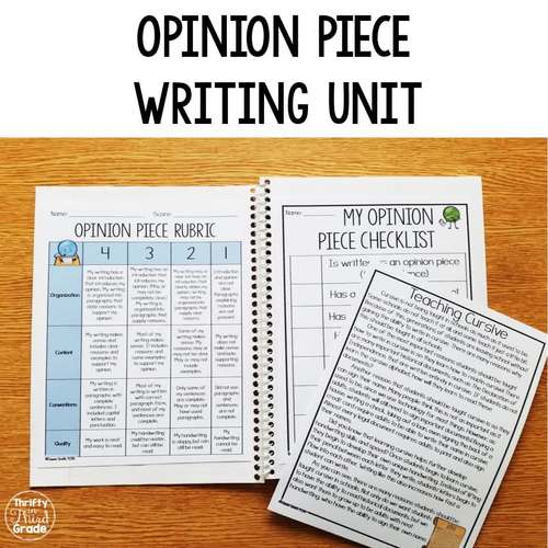 5th Grade Opinion Piece Writing Unit {W.5.1.A, W.5.1.B} | TpT