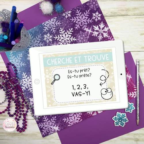 French Winter Scavenger Hunt PRINTABLE + DIGITAL | L'hiver | TPT