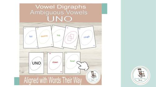 Vowel Digraphs UNO, Within Word Pattern Game, Word Study Centers