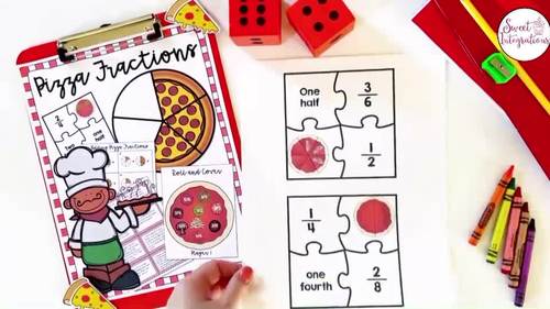 Fraction Math Activities - Fraction Pizza - Equal, Adding, Subtracting ...