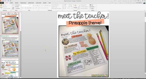 Meet The Teacher Newsletter Template- EDITABLE- Pineapple by Kristi DeRoche