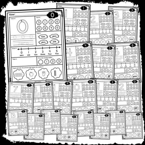 Tracing, Writing, Counting, and Sorting (0-20) | Number Recognition ...