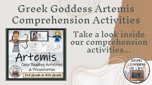 Artemis Close Reading Passage & Comprehension Activities | 3rd–4th Grade