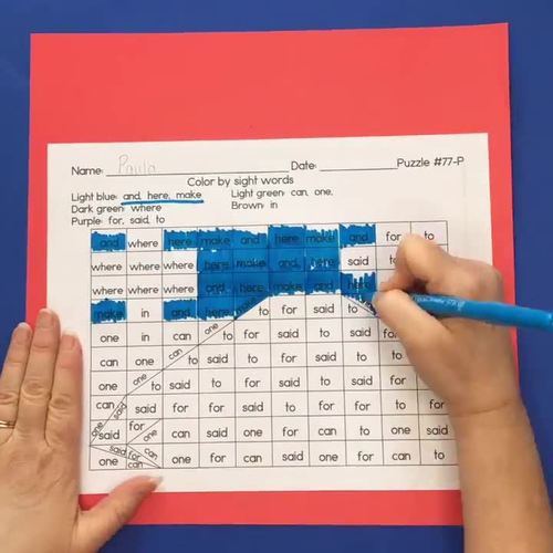 Dinosaur Sight Word Mystery Pictures Pre-primer, Primer, First Grade ...