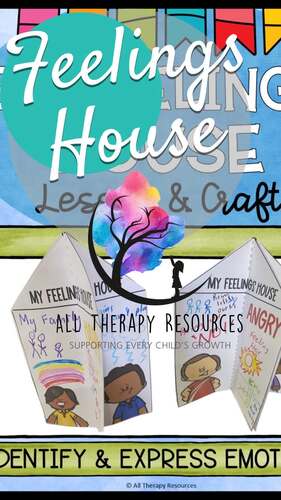 FEELINGS HOUSE 3D Craft Emotions School Counseling Activities Group ...