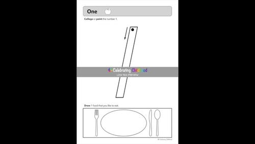 Number Formation Collage and Painting Booklet - VIC Precursive Font