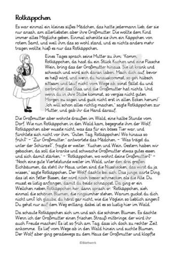 German / Deutsch: Fairy Tale/ Märchen: Rotkäppchen by Blattwerk | TPT