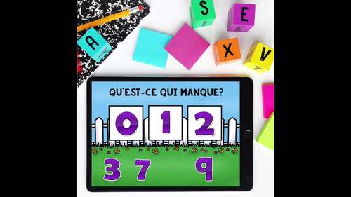 French Boom Cards: Math - Counting: What number is missing? (1-10)