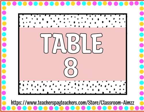 Boho Table, Team and group Numbers, Classroom Table Numbers, Table Posters