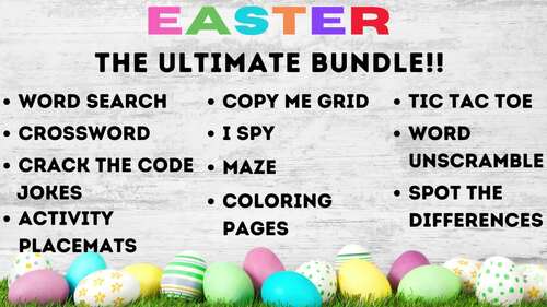 Easter Activity Pages Pack Printables | NO PREP | Early Finishers