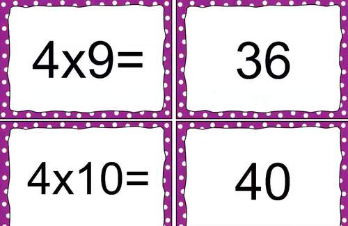 Times Tables Matching Game by Irish Primary Teacher | TPT
