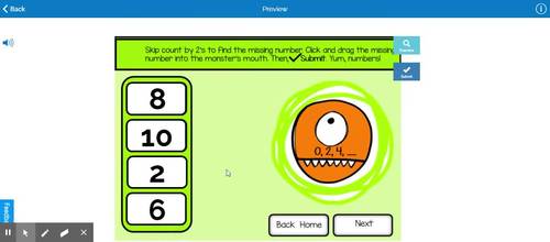 Skip Counting by 2, 5, 10 Boom Cards (Grade 1) by The Easy Peasy Teacher
