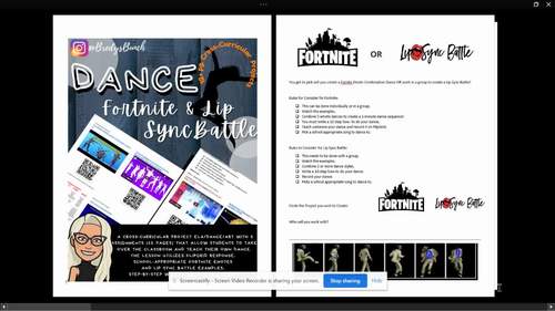 Fortnite Emote & Lip Sync Battle Cross-Curricular Dance Projects