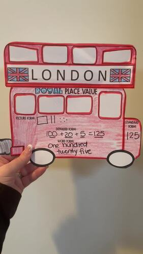 England Math Place Value Craft Bundle by The Teaching Diva Corner