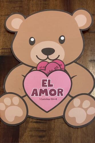 Spanish Valentine Love Bear Bible Craft, 1 Corinthians 13 Sunday School ...