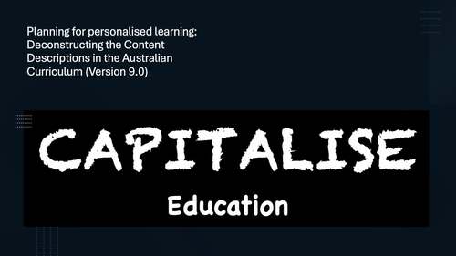 Planning for personalised learning: Deconstructing the Content Descriptions