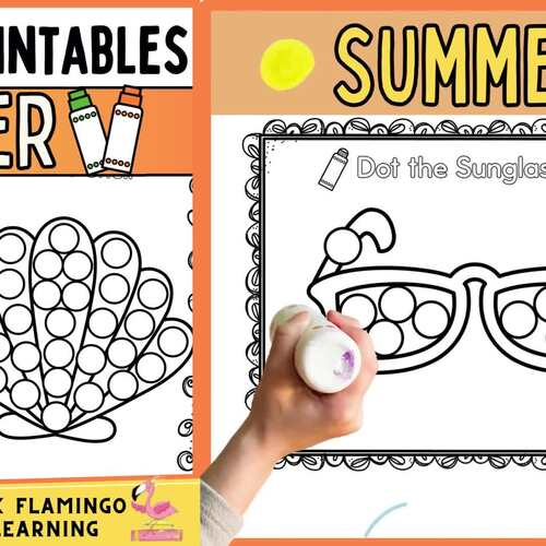 Summer Dot Marker Printable No Prep for Preschool and Kindergarten