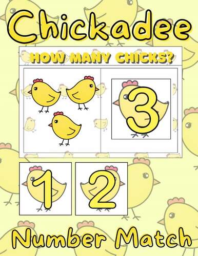 Chickadee Count and Matching Easter/Spring Activity: Numbers 1-10