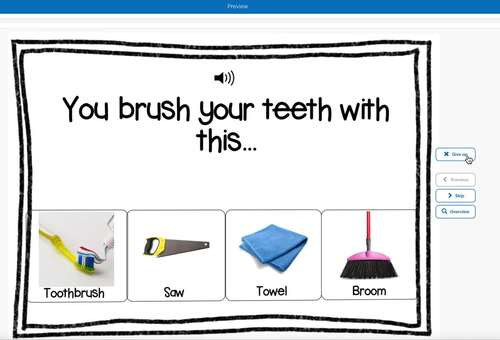 Object Functions Boom Cards™ Speech Therapy Receptive Language Activity