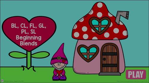 Valentine's Beginning L Blends Digital & Print BUNDLE PowerPoint ...